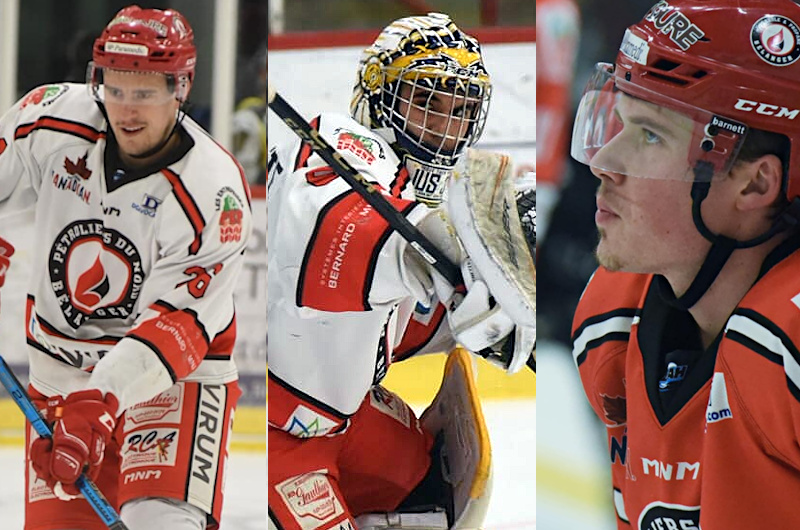 Nicolas Poulin, Martin Ouellette et Nathan Larose sont les joueurs du ...